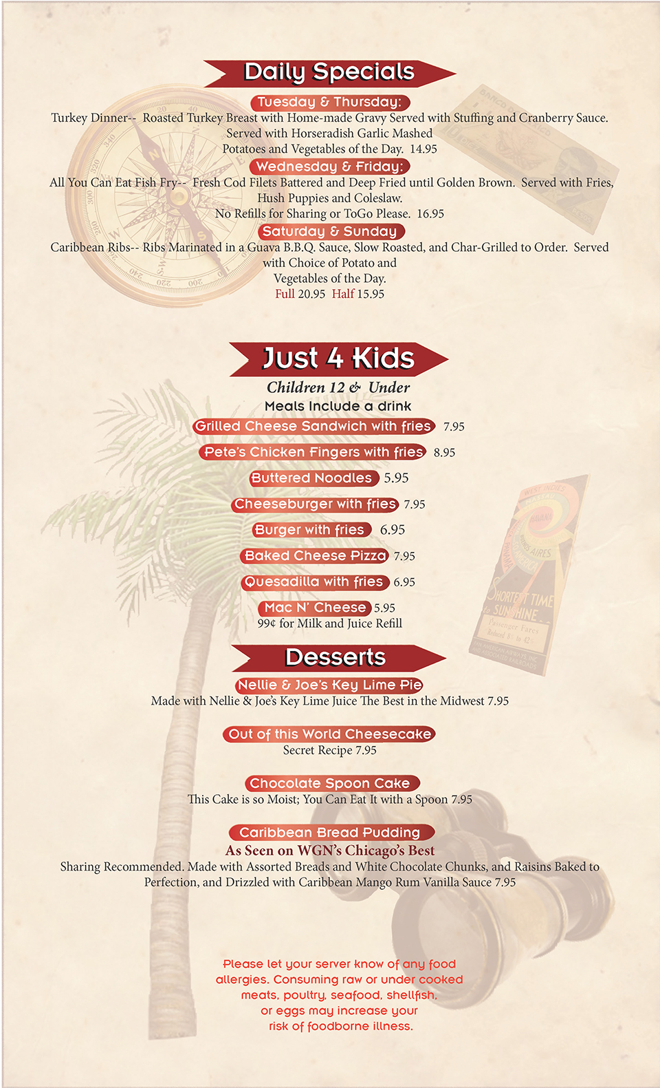 Pilot Pete's Main Menu